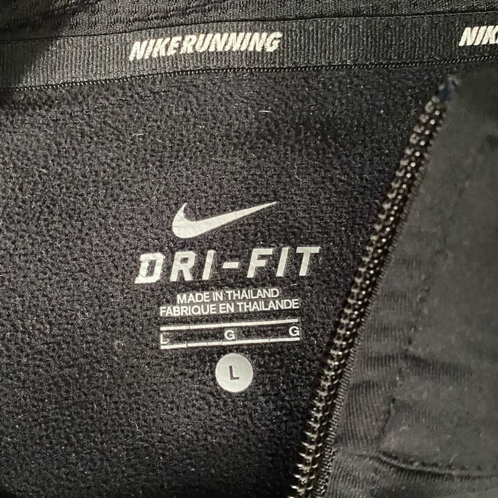 Nike Running Mens Dry Fit Black And Gray Running Jack… - Gem